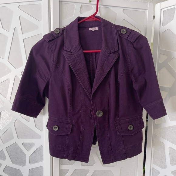 Jackets & Coats | Vintage Three Quarter Purple Denim Jacket | Poshmark